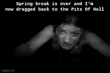 Noooo! I wish the break was longer! - Imgflip