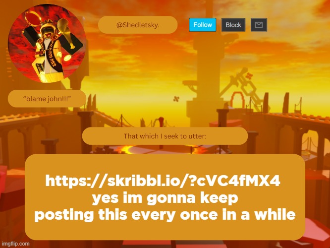 shedletsky's template - Imgflip