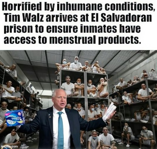Tim Walz Gender Nuetral Tampons - Imgflip