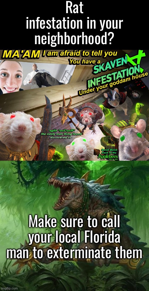 The joke is warhammer factions that hate each other - Imgflip