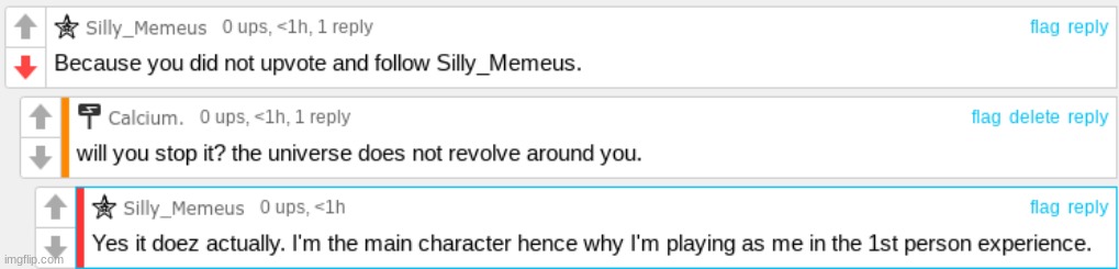 Memeus continues to be delusional - Imgflip
