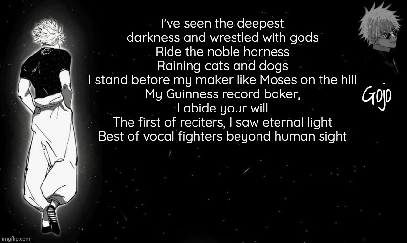 Gojo announcement template V9 - Imgflip