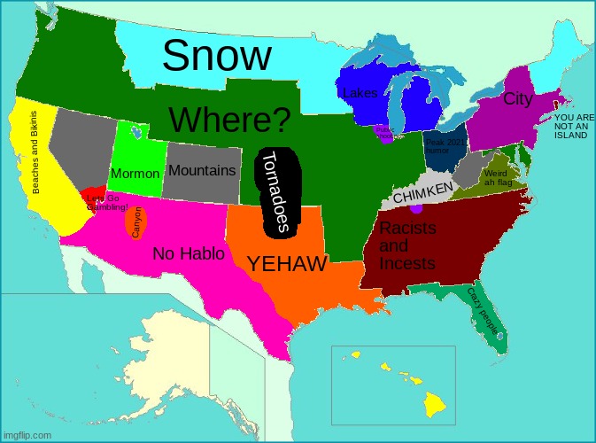 a true map of merica - Imgflip