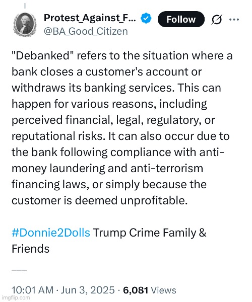 Don Jr. on meme coins "...we were debanked...out of necessity ...