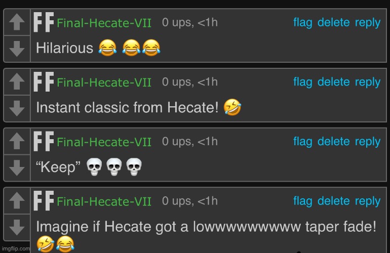 I think Hecate went mentally insane - Imgflip