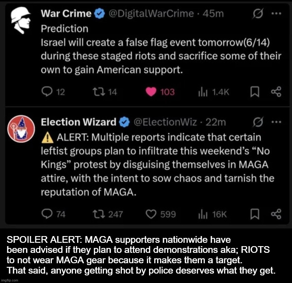 SPOILER ALERT: MAGA supporters wearing MAGA gear may be shot on sight ...