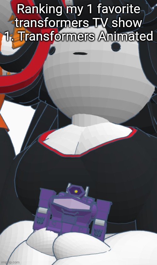 Claire holding Shockwave toy - Imgflip