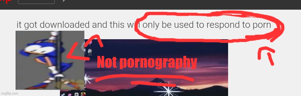 it got downloaded and this will only be used to respond to porn - Imgflip