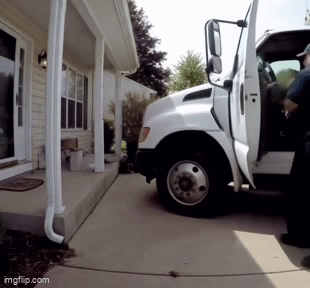 asshole delivery guy throws package :angry: - Imgflip