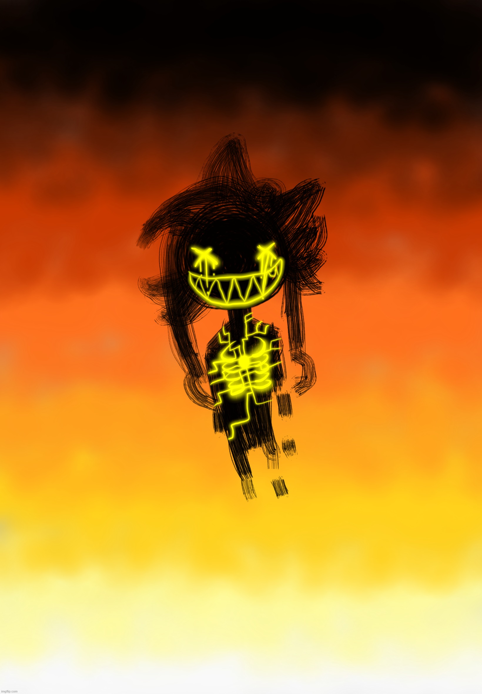 Cyn burning in robot hell - Imgflip