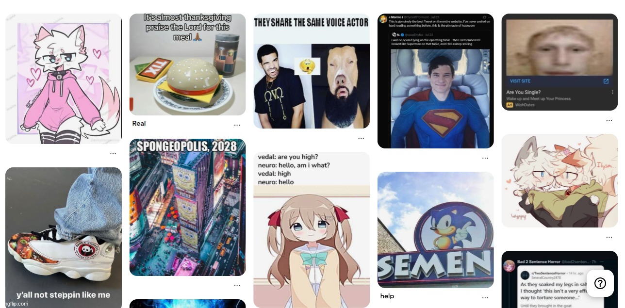 pinterest feed reveal - Imgflip