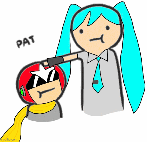 Pat pat (Hatsune Miku and Protoman) - Imgflip