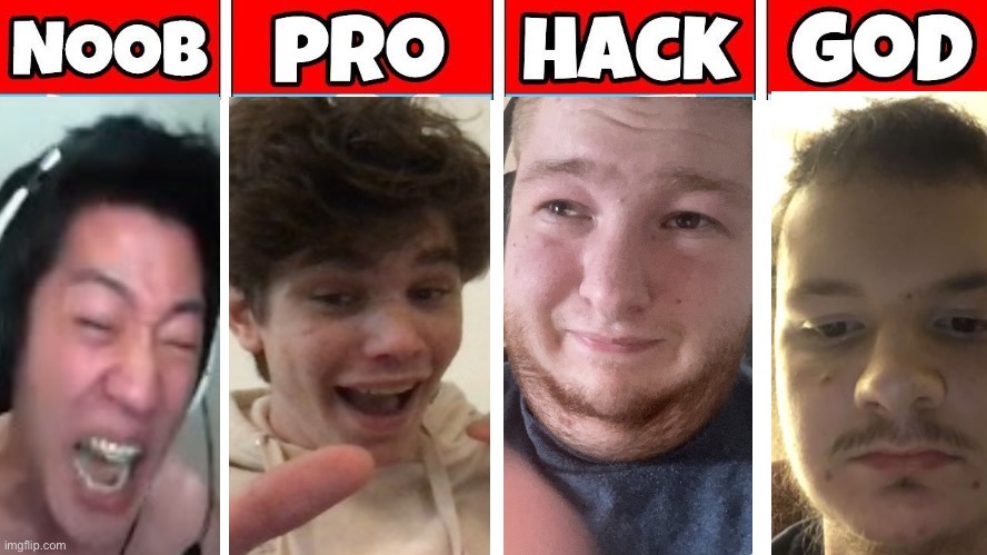 Noob Pro Hacker God - Imgflip