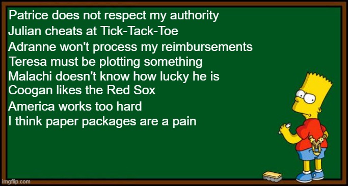 Bart Simpson - chalkboard - Imgflip