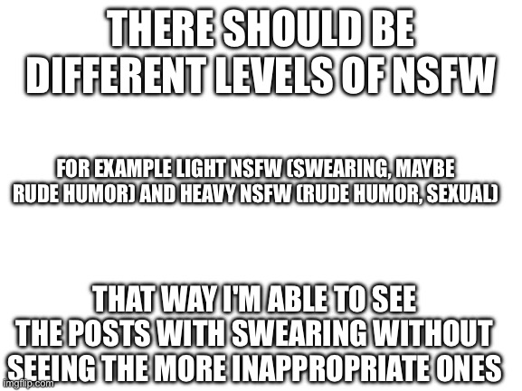 Mostly when people often swear and the images are marked nsfw - Imgflip