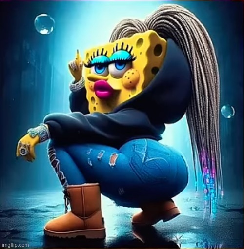 Image tagged in memes,shitpost,ai slop,spongebob - Imgflip