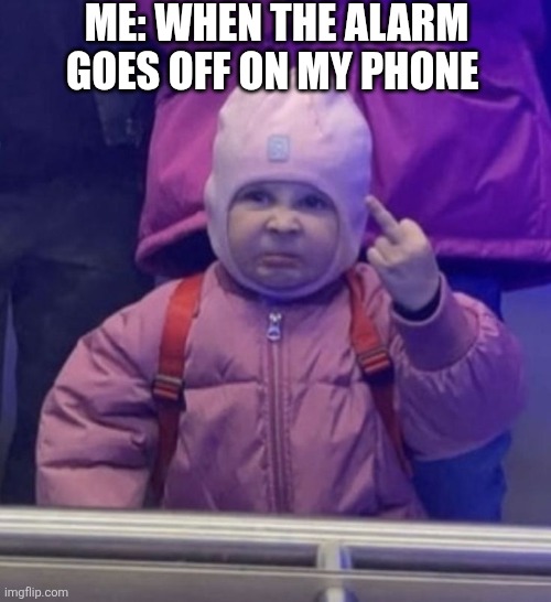 Me: When The Alarm Goes Off On My Phone - Imgflip