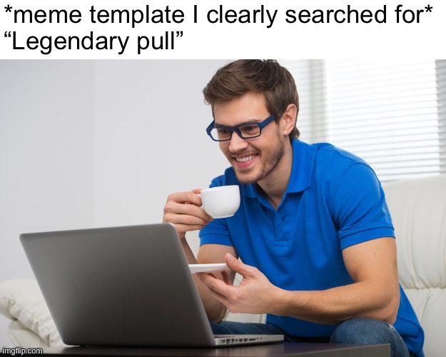 handsome young man working on computer laptop at home. happy guy - Imgflip