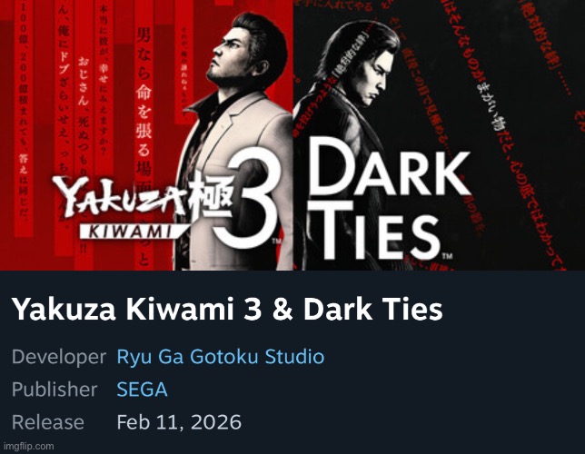 Yakuza 3 is a very weird remake choice. - Imgflip