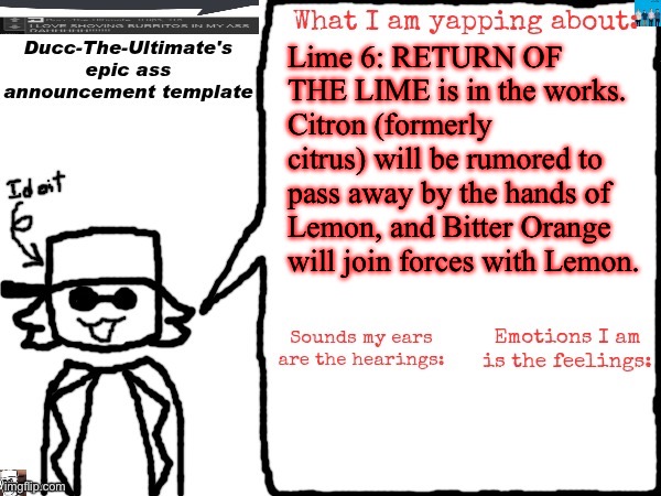Ducc-The-Ultimate's epic ass announcement template - Imgflip