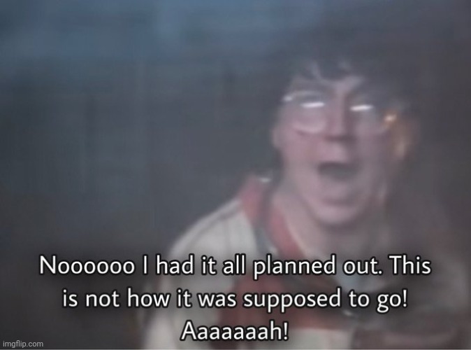 Nooooo, I had it all planned out. - Imgflip