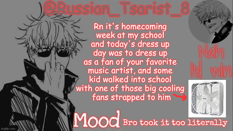 Russian_Tsarist_8 announcement temp (Thanks, Gojo-Satoru) - Imgflip