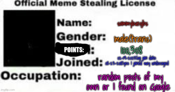 official meme stealing license - Imgflip