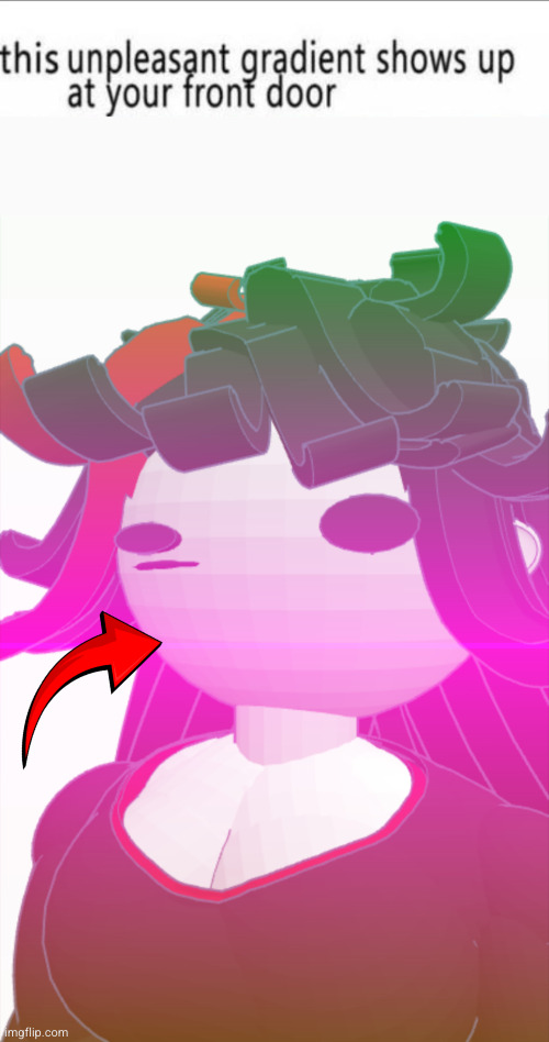 Image tagged in this unpleasant gradient shows up at your front door ...