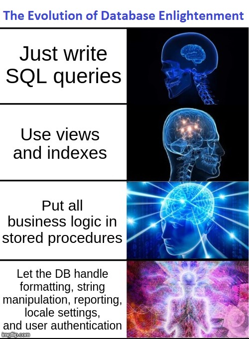 Database enlightenment Memes - Imgflip