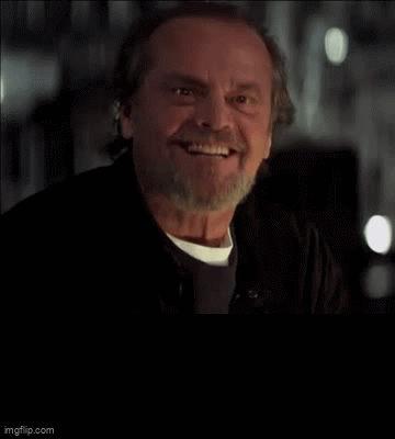 Crossing The Line-Mentally Disturbed Jack Nicholson. - Imgflip