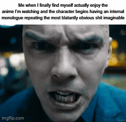 Or if a background character does the same thing but out loud (this is why I could never get ...