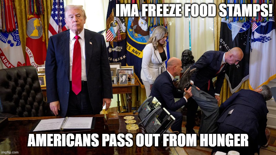 Trump ignores fainting man - Imgflip