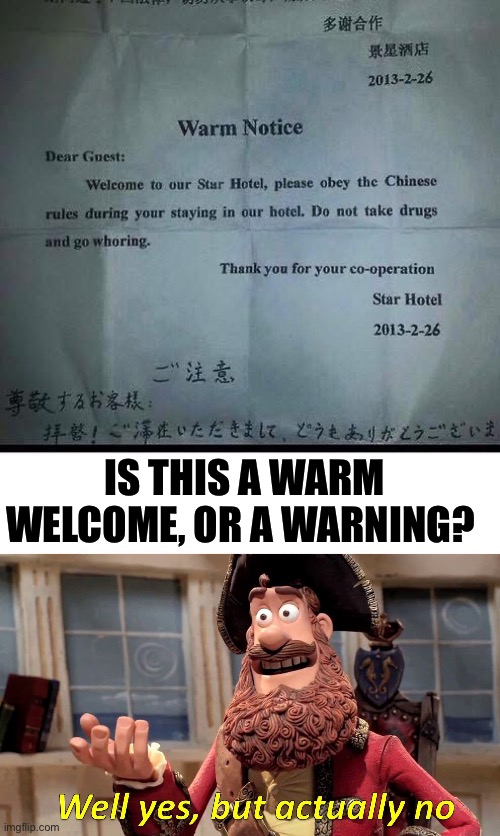 Warm Welcome? - Imgflip