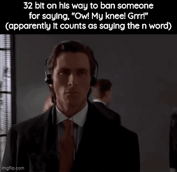 Patrick Bateman walking backwards - Imgflip