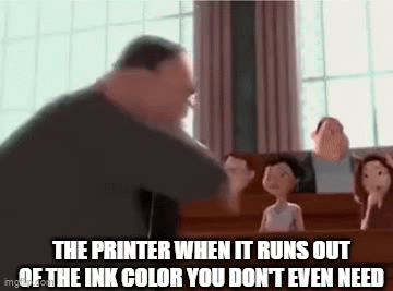 it's a black document, you do not need magenta - Imgflip