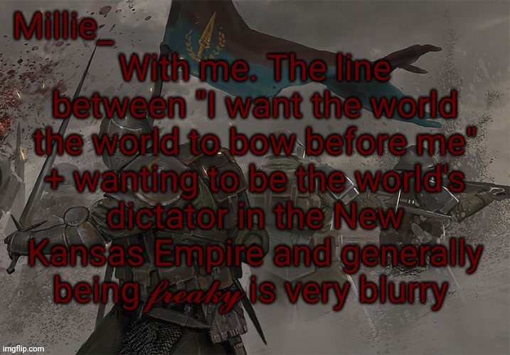 Millie's Trench Crusade announcement template - Imgflip