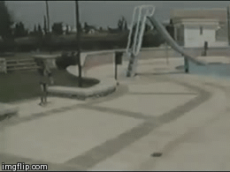 kid jumps in pool - Imgflip