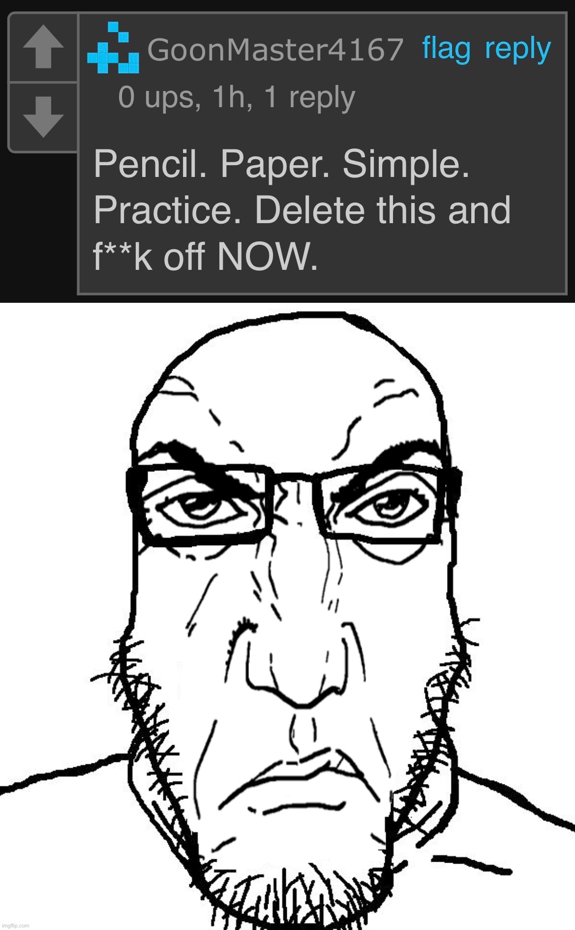 Image tagged in angry soyjak - Imgflip