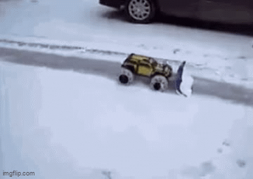The Fun Way To Clear Snow ! - Imgflip