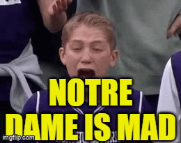 Notre Dame is mad - Imgflip