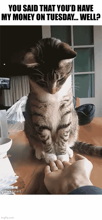 He’s bad at paying back people the money that he owes… - Imgflip
