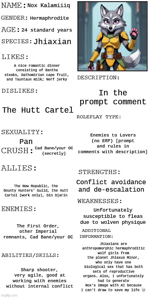 Roleplay with Nox! (Cad Bane POV) - Imgflip