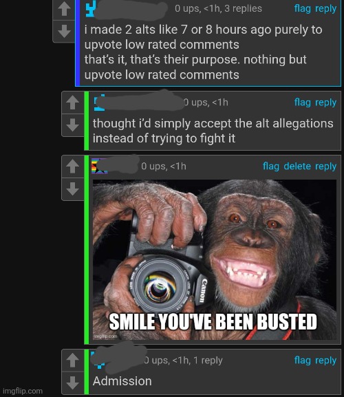 Busted by admission - Imgflip