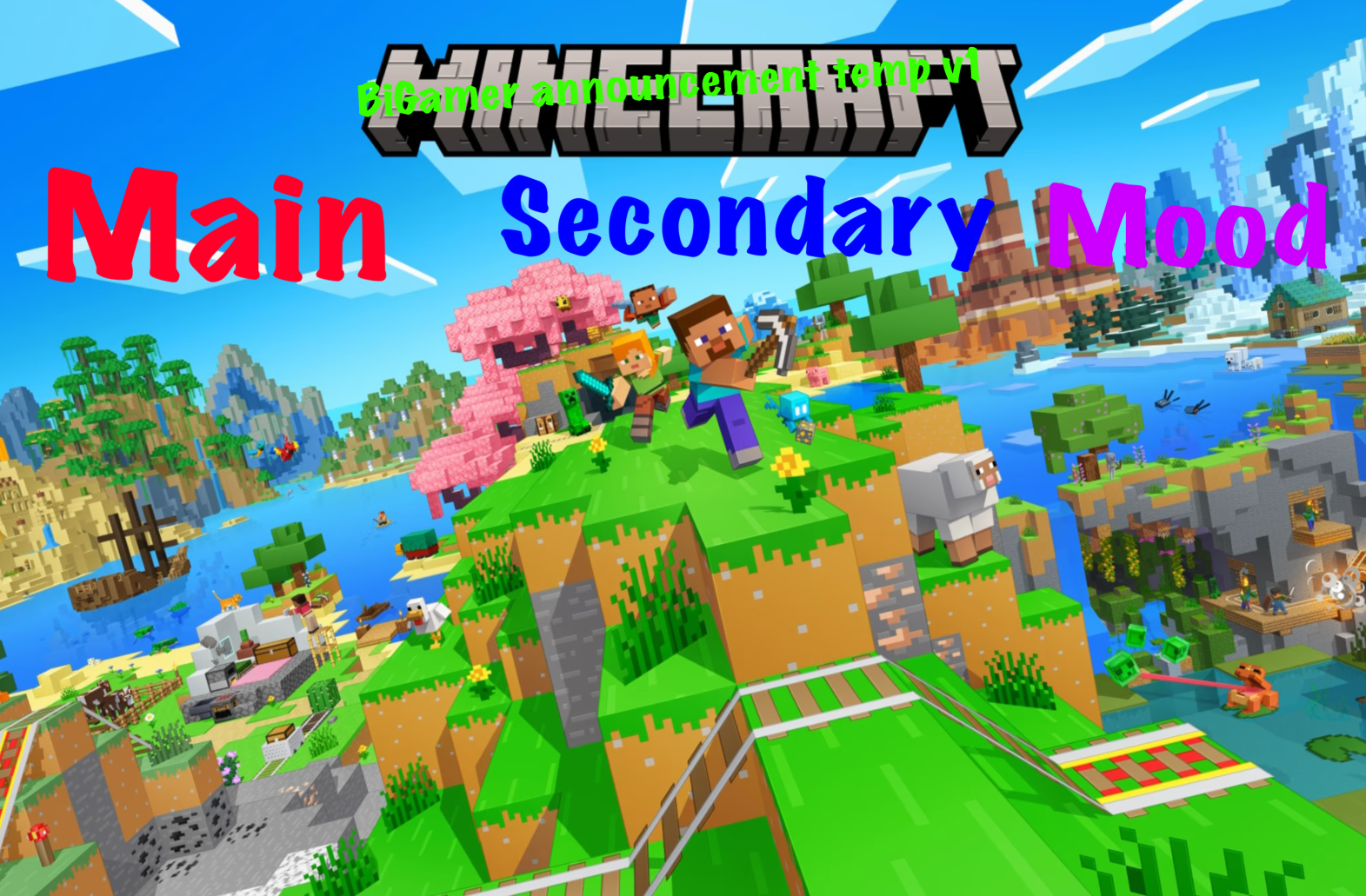 BiGamer announcement template v1 Blank Template - Imgflip