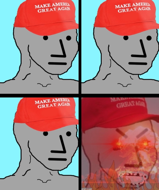 NPC MAGA 4th Frame Angry Blank Template - Imgflip