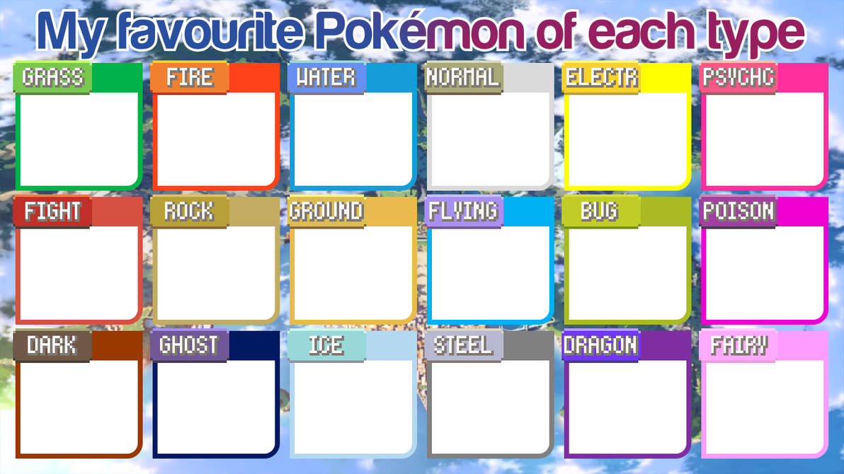 Favorite Pokemon Template Blank Template - Imgflip