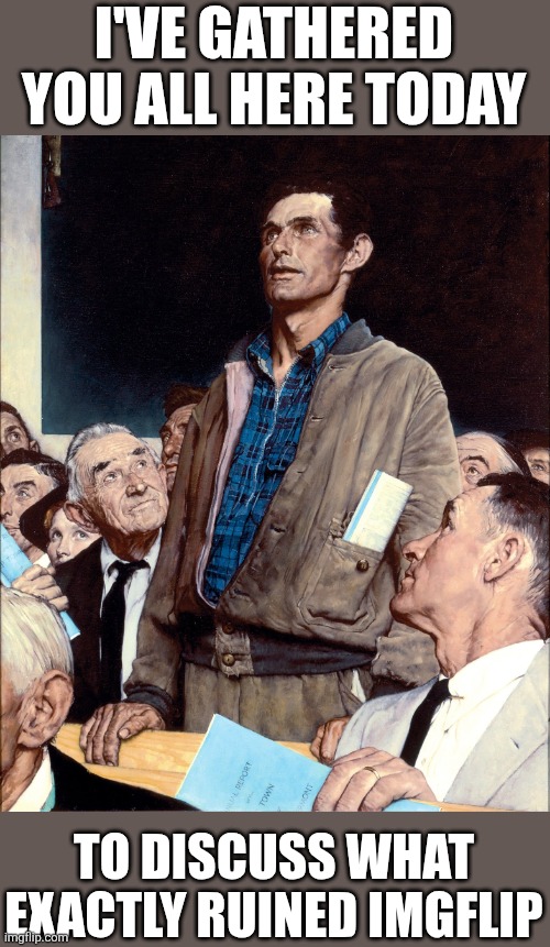 Générateur de Mèmes - man taking a stand in a town hall meeting | Meme ...