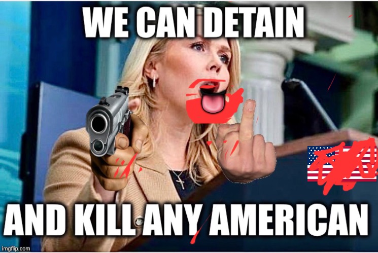 Image tagged in memes,kkkaroline leavitt,ice,murder,usa,lawlessness ...