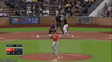 Baseball pitcher Dan Jennings taking line drive to the head : r/gifs