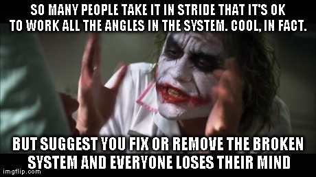 "Beating the system" by working angles in the tax code. - Imgflip